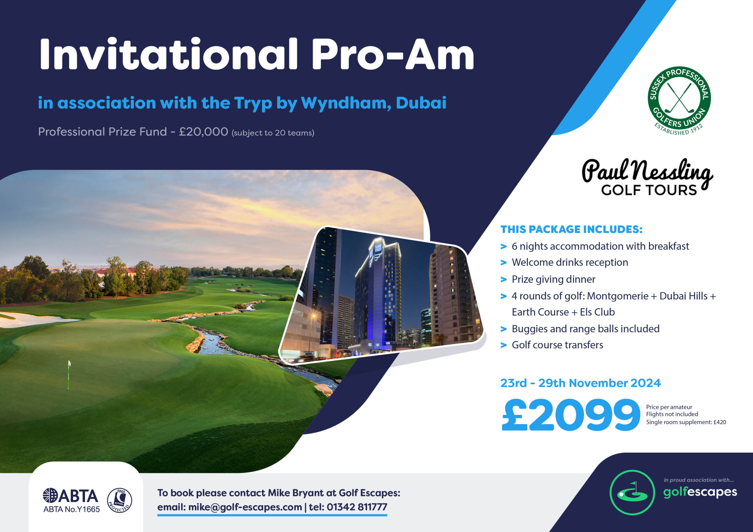 Pro Am Golf. Golf Pro Ams with Golf Escapes